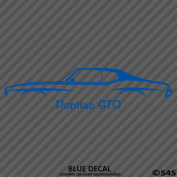 1972 Pontiac LeMans GTO Classic Car Silhouette Vinyl Decal – S4S Designs