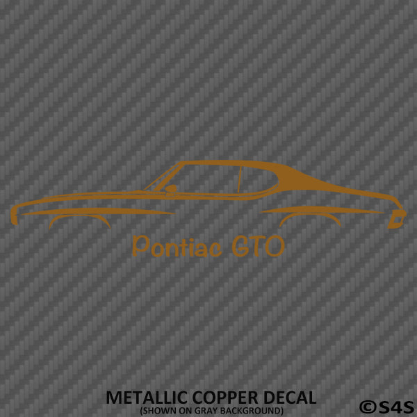 1972 Pontiac LeMans GTO Classic Car Silhouette Vinyl Decal – S4S Designs